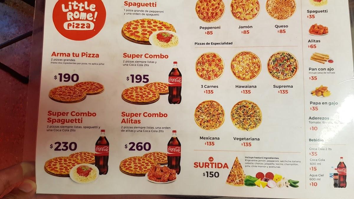 Menu at Little Rome! Pizza restaurant, San Nicolás de los Garza