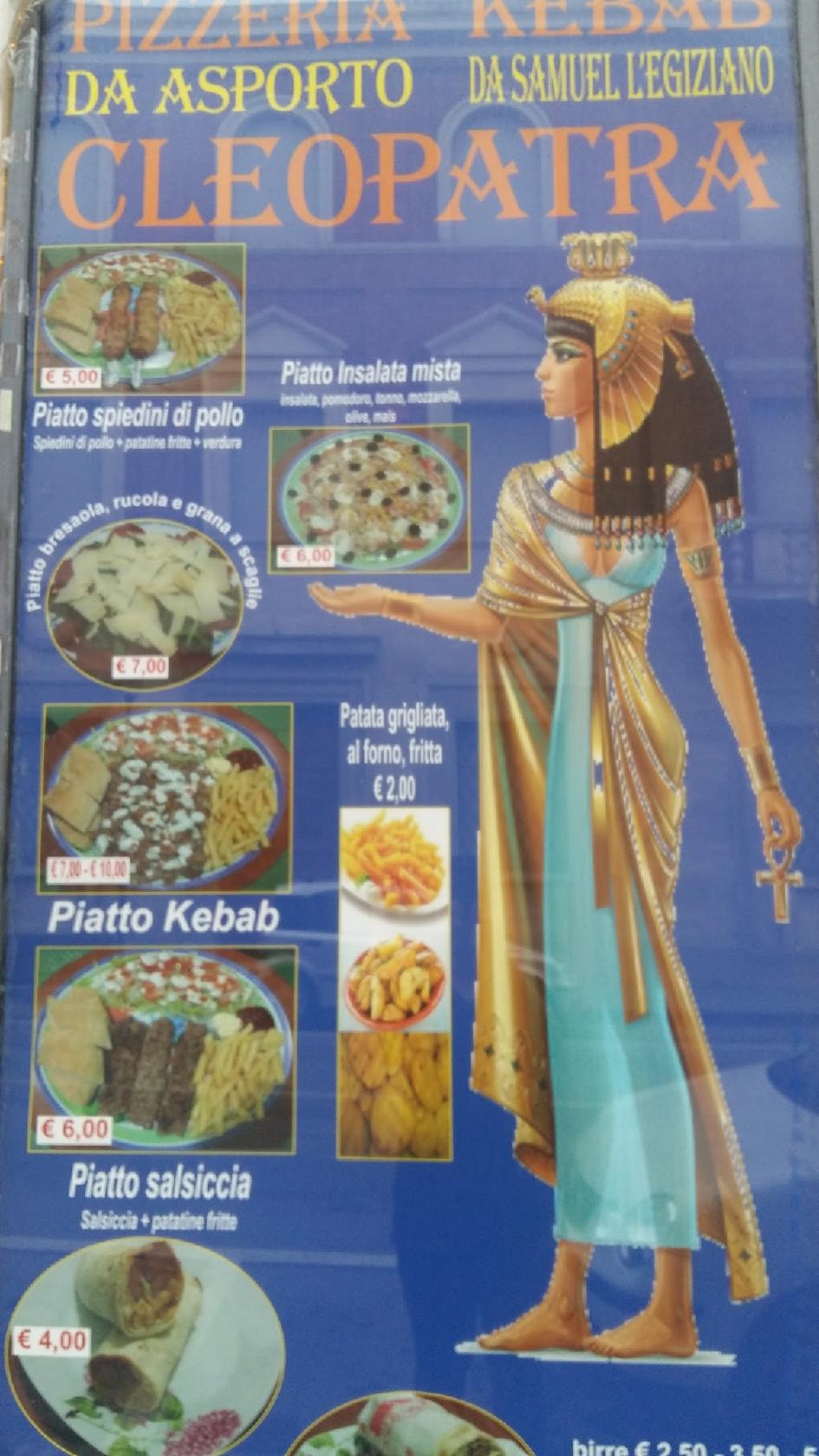Menu da Pizzeria & Kebab D'asporto Cleopatra, Canelli