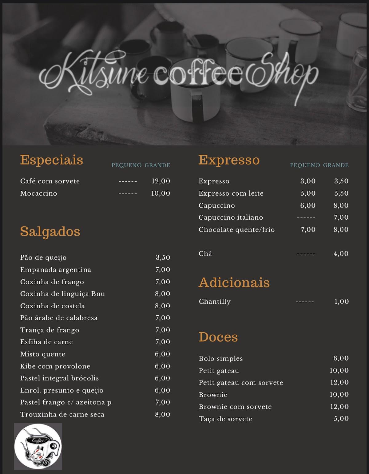 Menu em Kitsune Coffee Shop, Balneário Camboriú