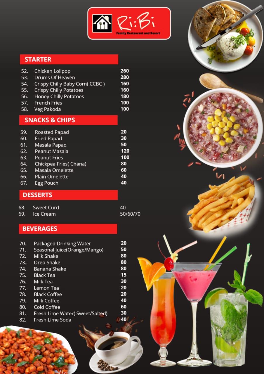 Menu at Ri:Bi Family Restaurant, India