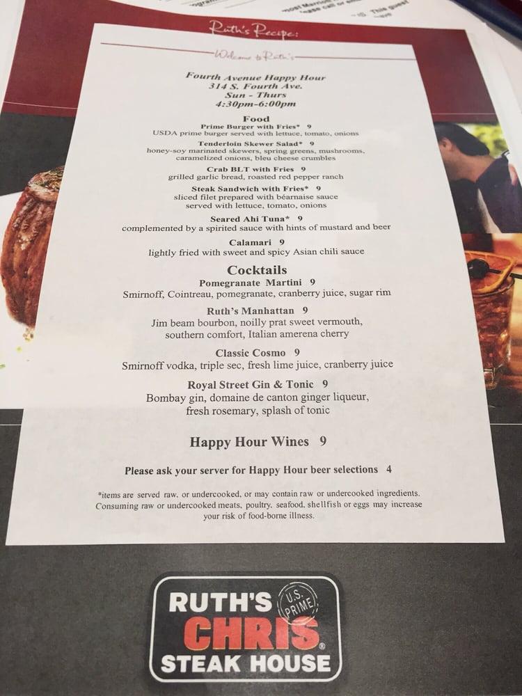 Ruths Chris Steak Menu