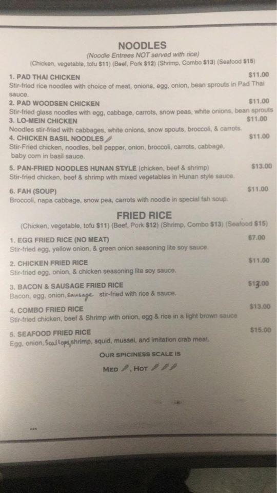 Menu at Natalia Thai, Chinese & Fah restaurant, Natalia