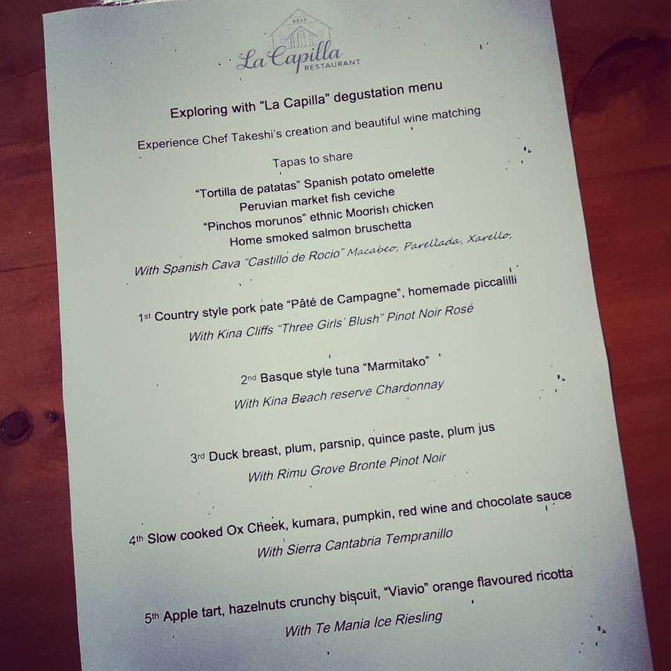 Menu at Restaurant La Capilla, Richmond
