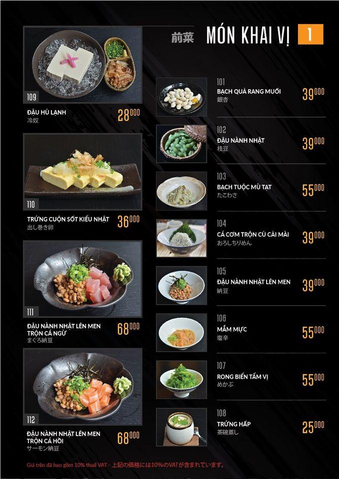 Menu at Enishi Cần Thơ restaurant, Can Tho