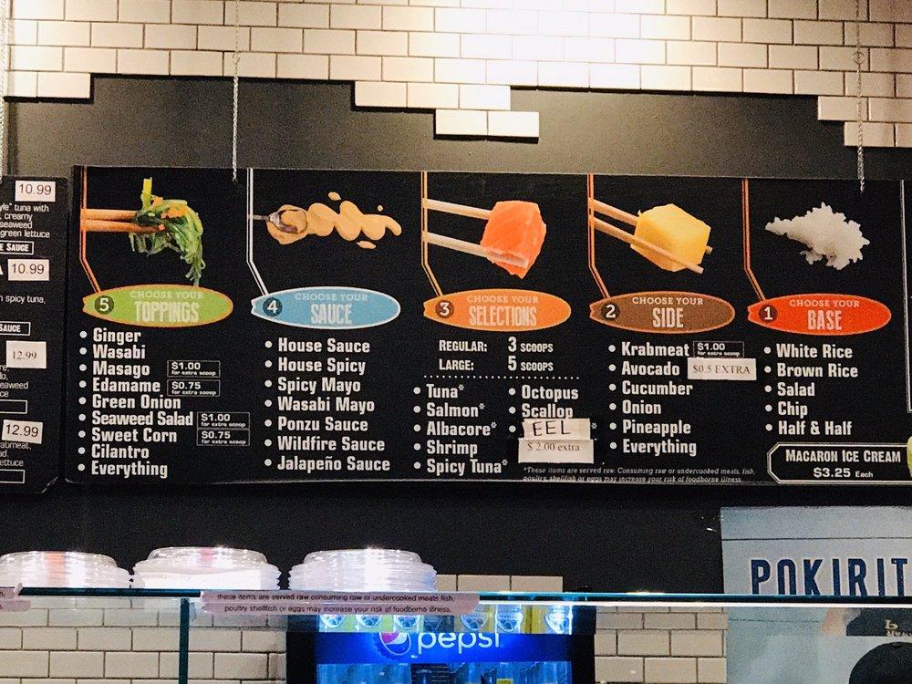 Menu at Hawaiian Poke & Ramen restaurant, West Sacramento