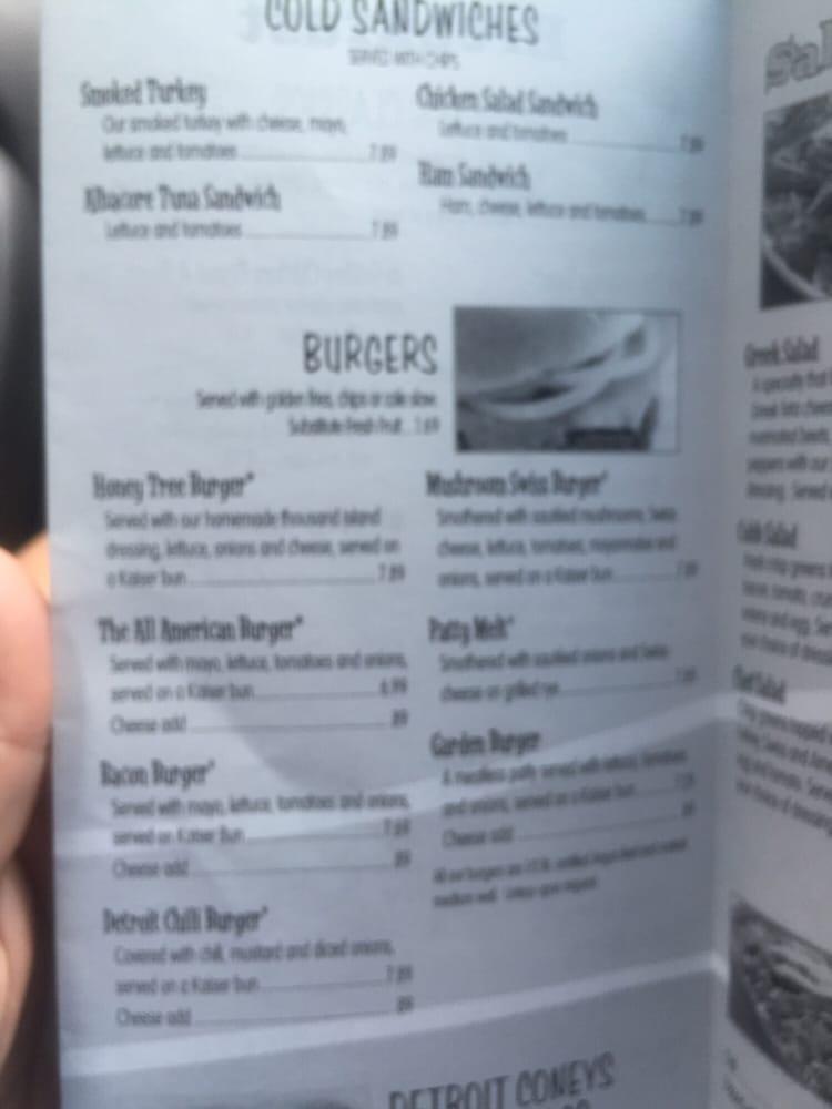 Menu at Honey Tree Cafe, Sarasota