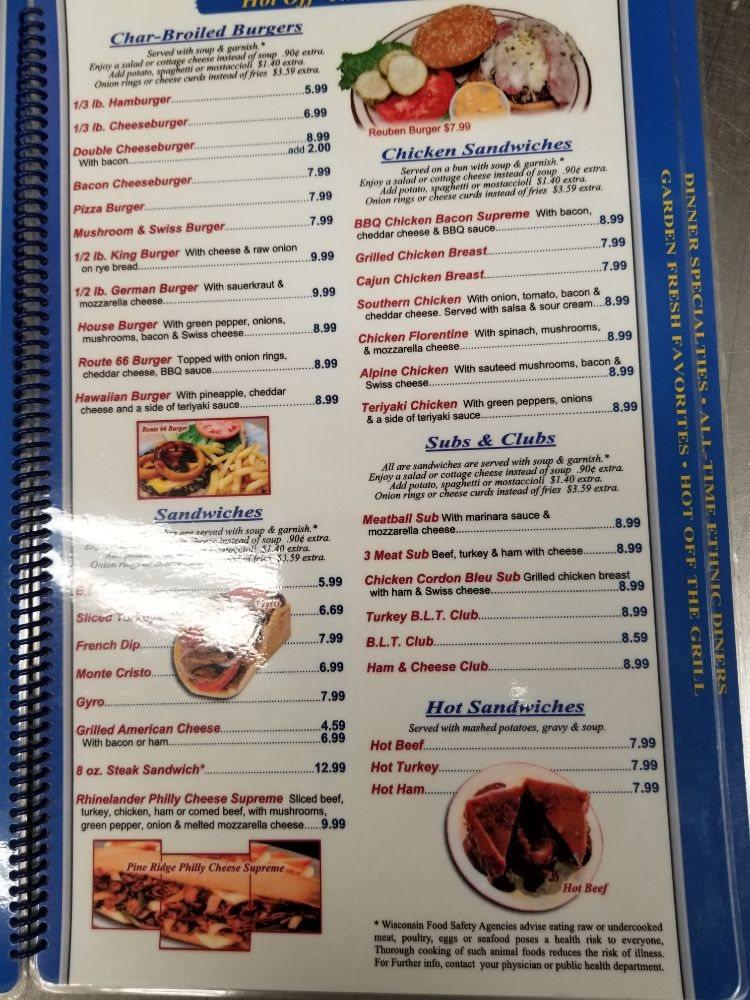 Menu at Rhinelander Family Restaurant, Rhinelander