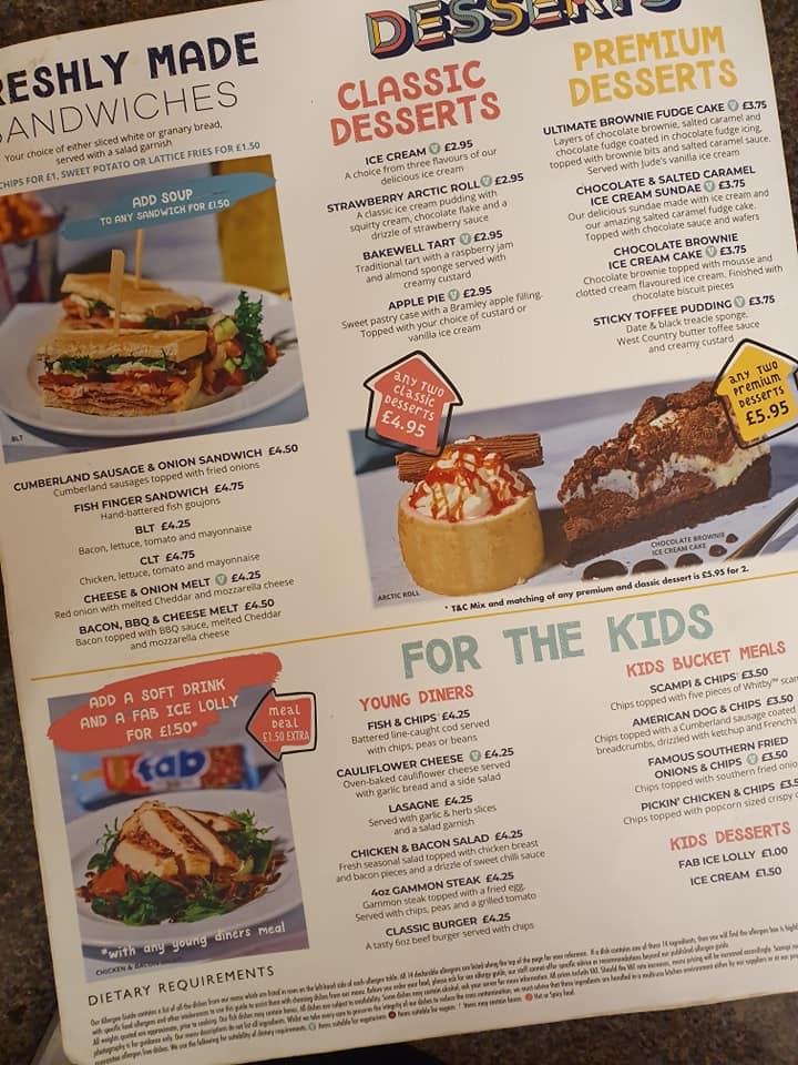 Carta del pub y bar The Mallard, Ilkeston, Heanor Rd