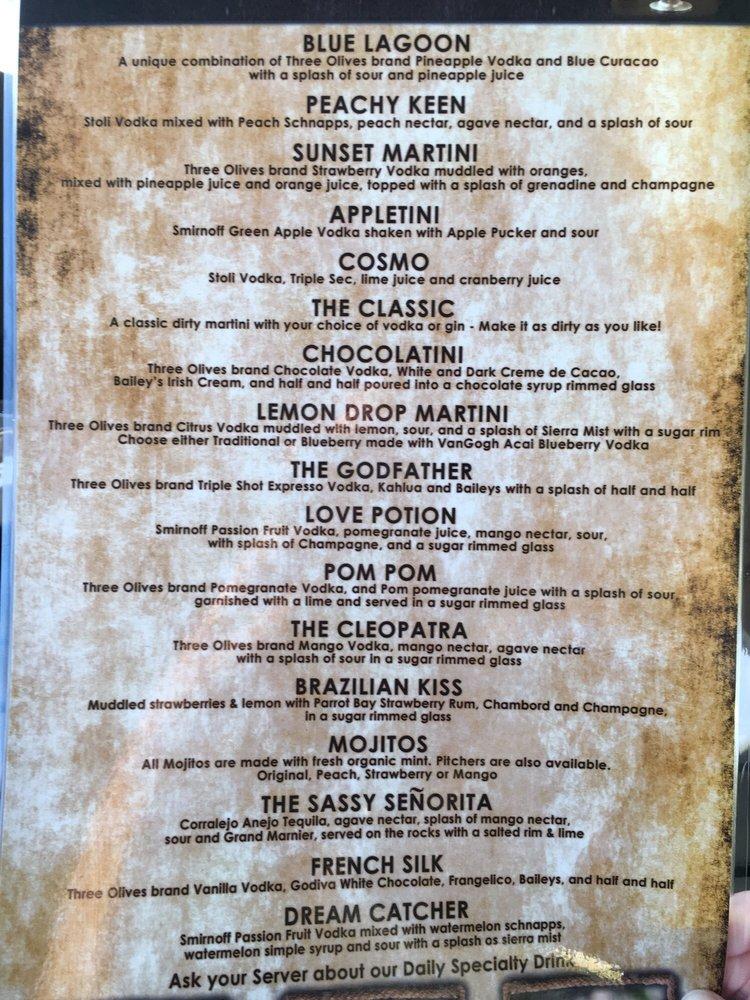 Menu at Uncle Ernies pub & bar, Panama City