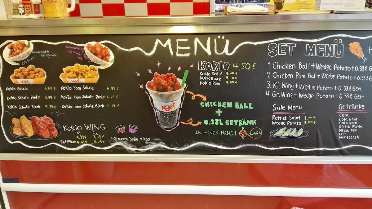 Speisekarte von Chicken kokio Mainz restaurant, Mainz, Schillstraße 87