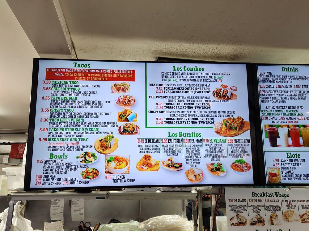 Menu at El Torazo Mexican Restaurant, Bellflower