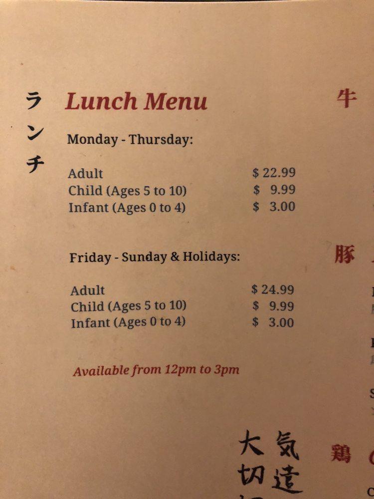 Menu at Gyubee Japanese Grill (Ottawa) BBQ, Ottawa
