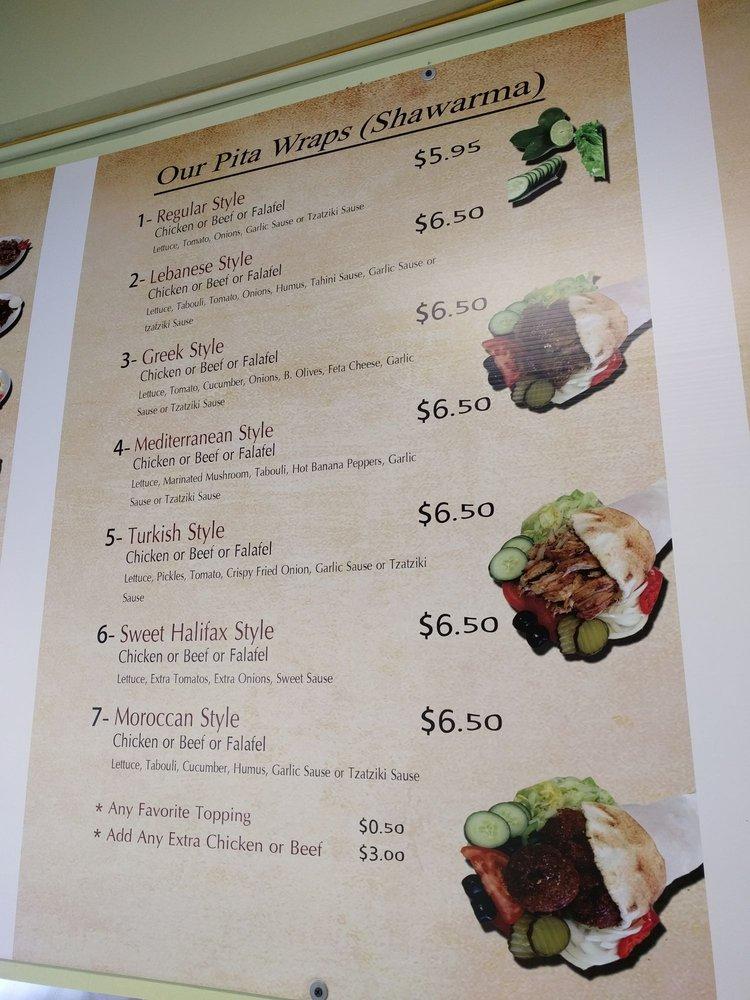 Menu at Shannon Donair restaurant, Surrey