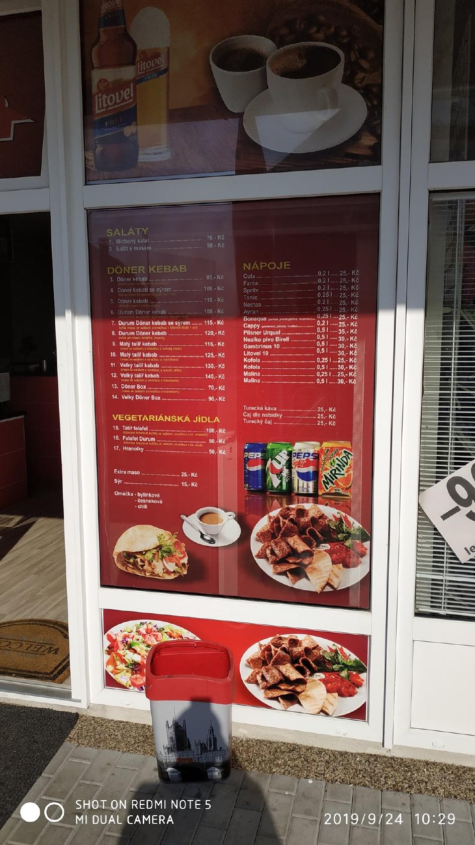 Menu at KEBAB HOUSE restaurant, Šternberk