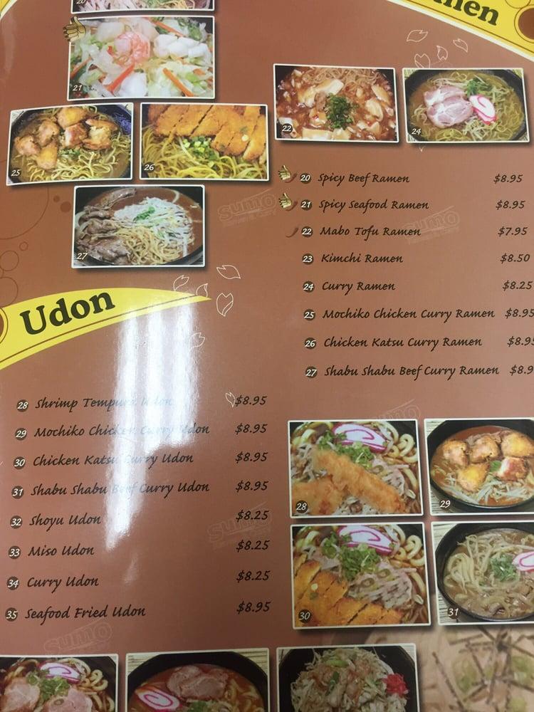 Menu at Sumo Ramen & Curry restaurant, Honolulu, N School St