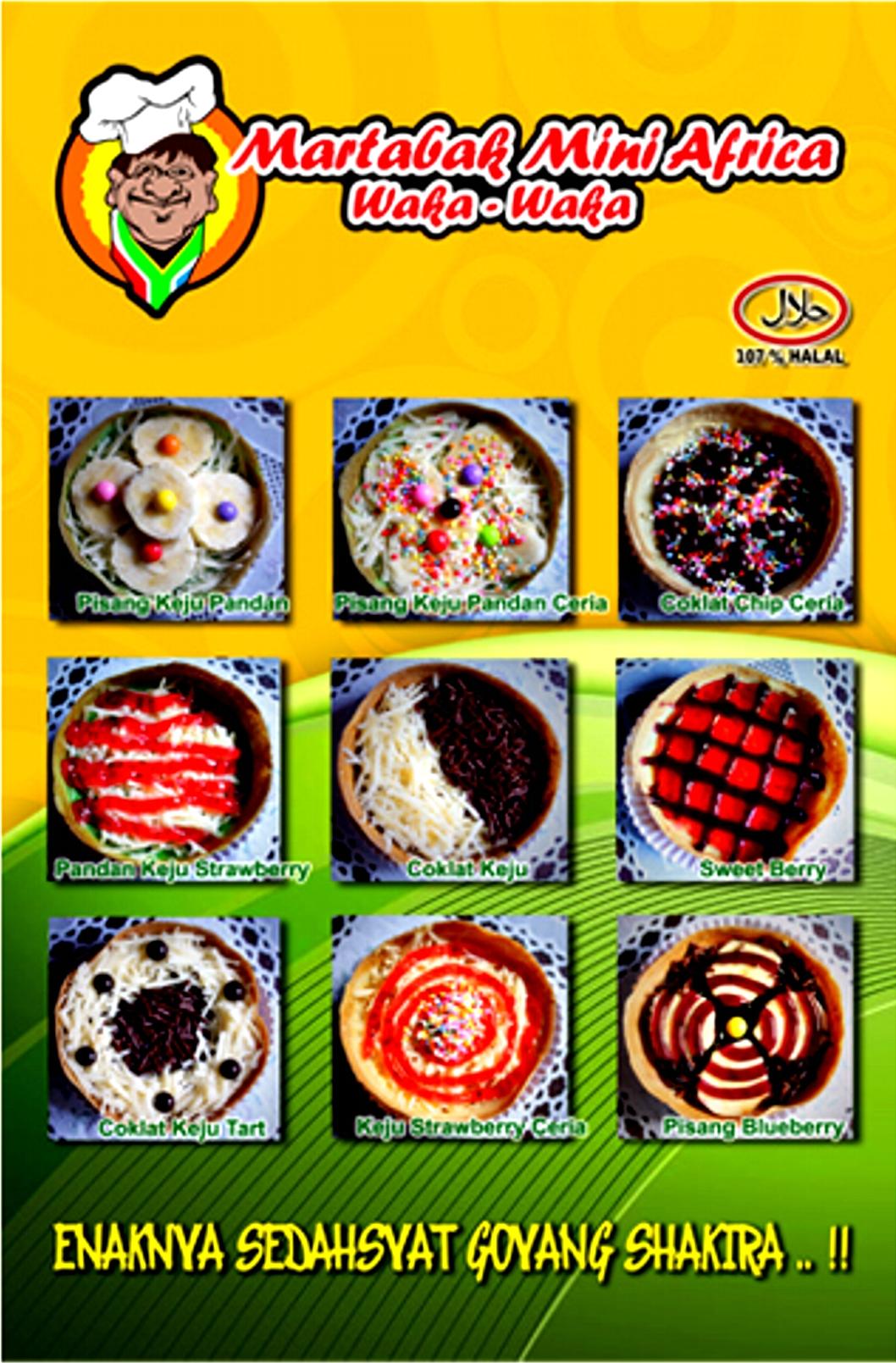 Menu at Terang Bulan Mini Africa Waka-waka restaurant, Sidoarjo