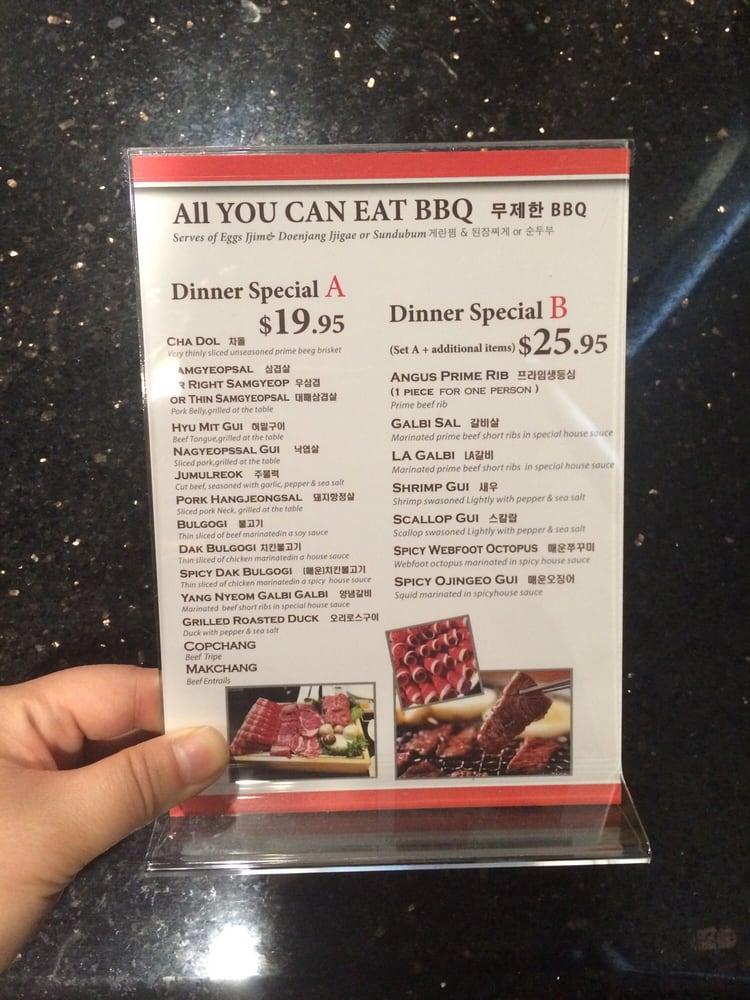 Menu at Top Chef Korean BBQ, Simi Valley