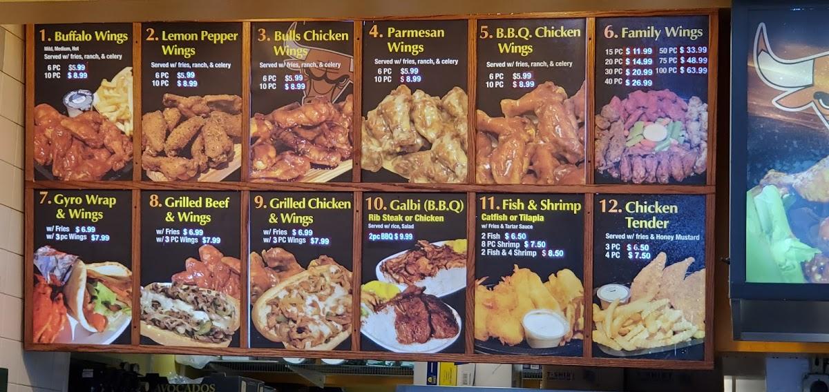 Menu at GFC Buffalo's restaurant, Lincolnwood