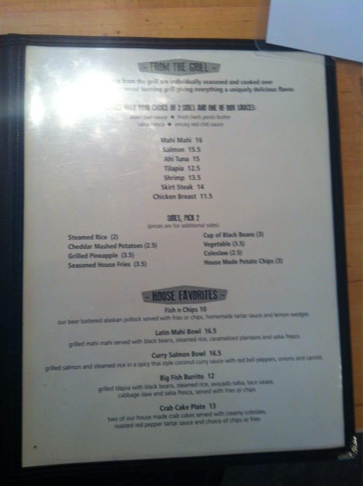 Menu at Blue Fish Grill restaurant, Flemington