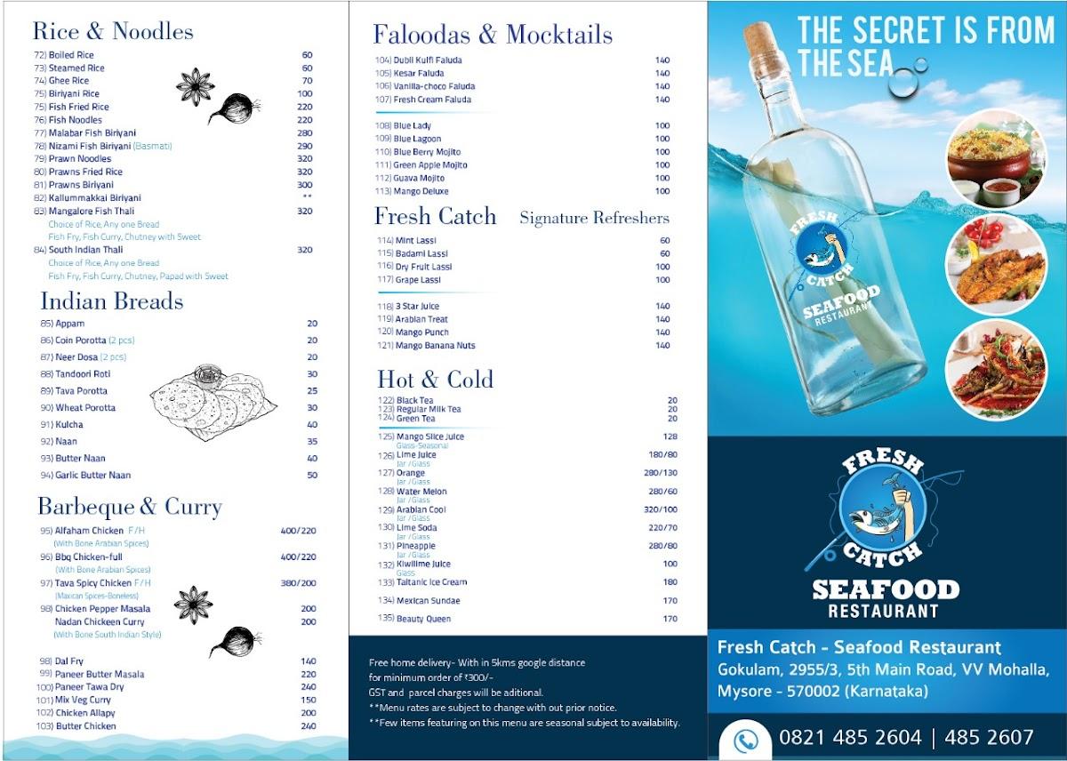 Menu at Fresh Catch Seafood Restaurant, Mysuru, /3