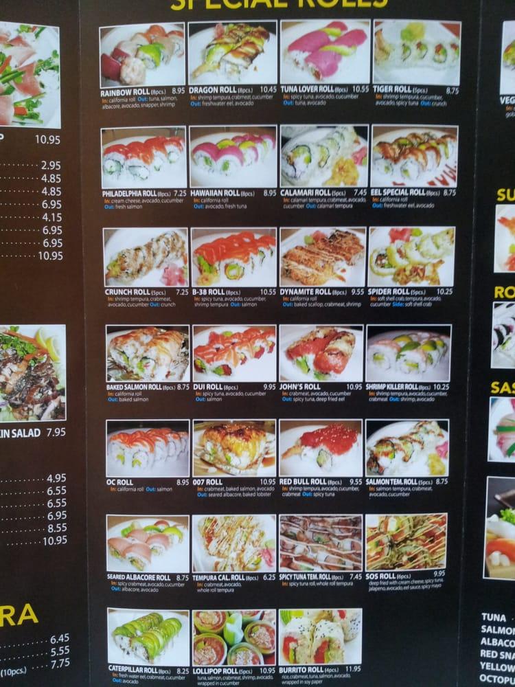 Menu at Sushi & Roll restaurant, Mission Viejo