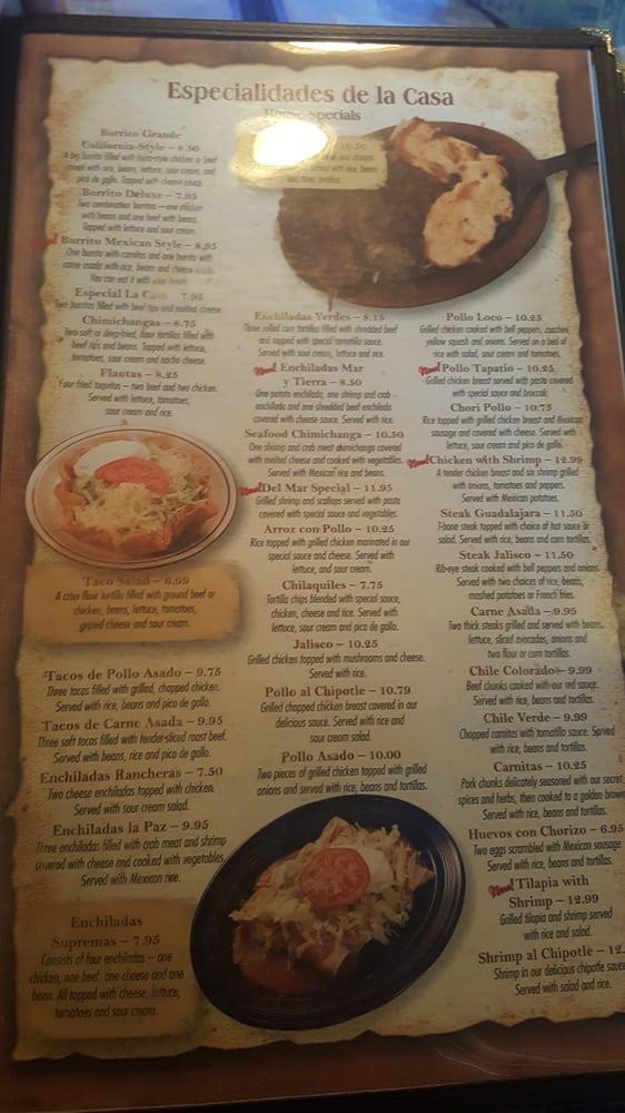Menu at Las Trancas Mexican Restaurant - Ripley, Ripley, 157 McGraw St