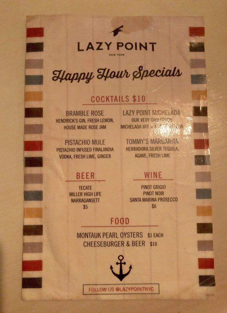 Menu at Lazy Point pub & bar, New York City