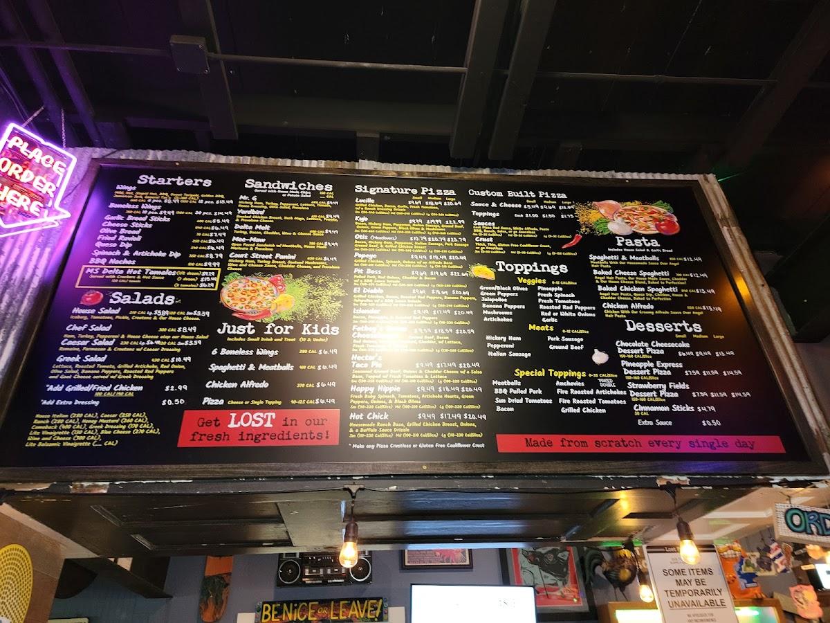 Menu at Lost Pizza Co. Mobile Midtown pub & bar, Mobile