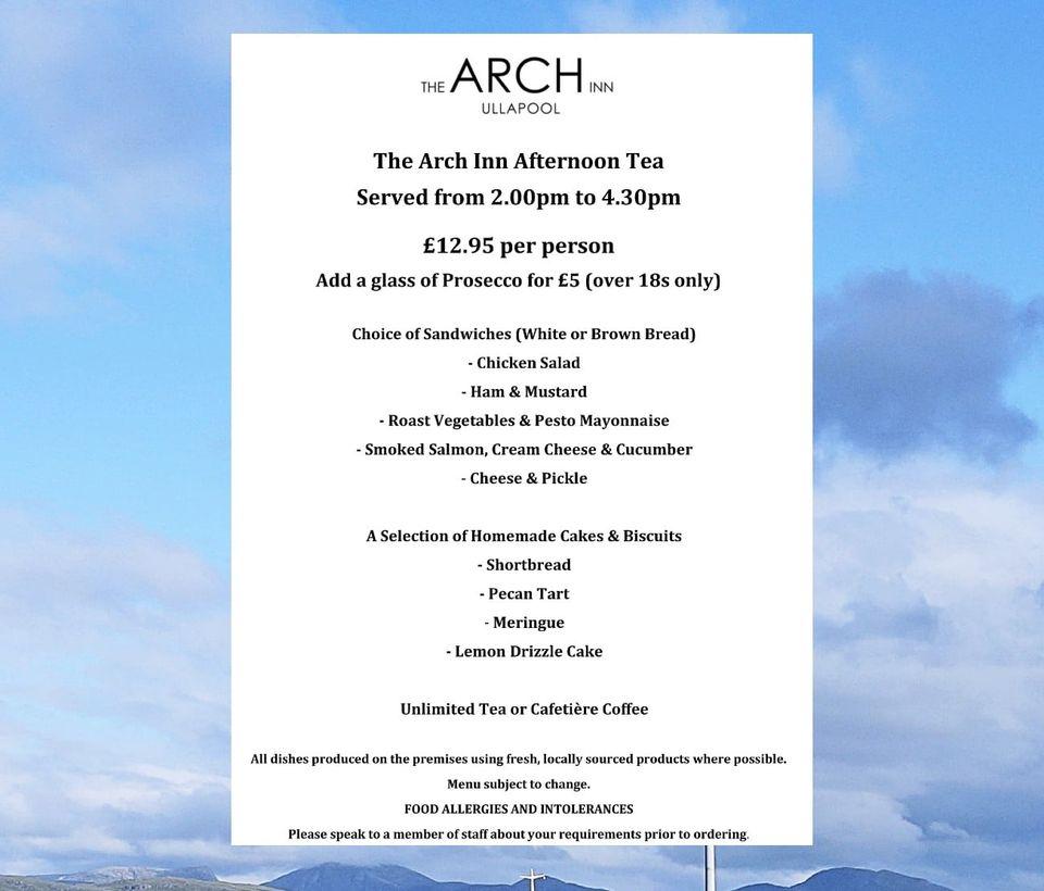 Menu at The Arch Inn pub & bar, Ullapool