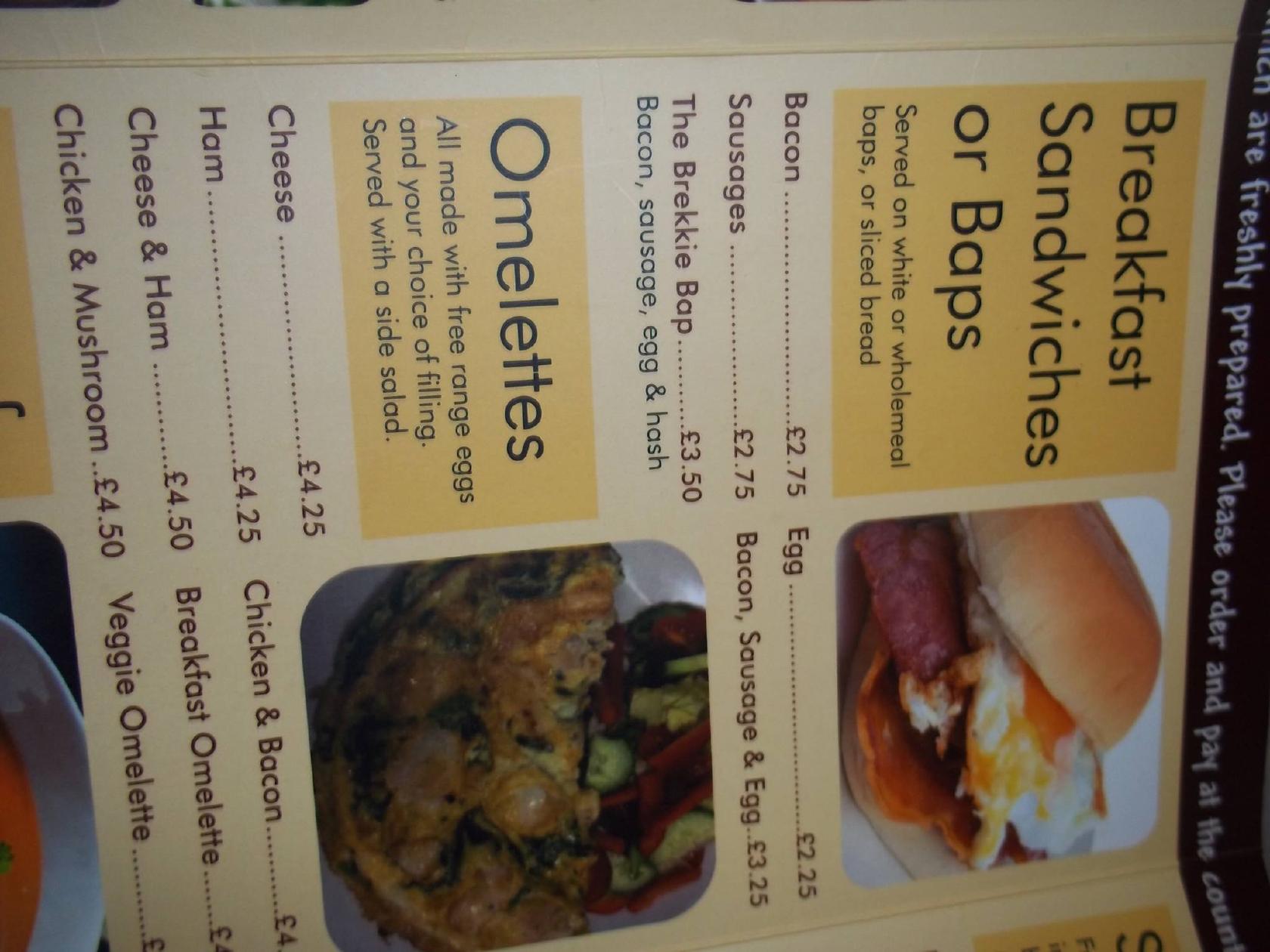 Menu at The Leisure Lounge Cafe, Kingsteignton