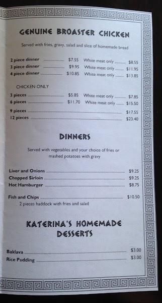 Menu at Peter's Kitchen pizzeria, Comber