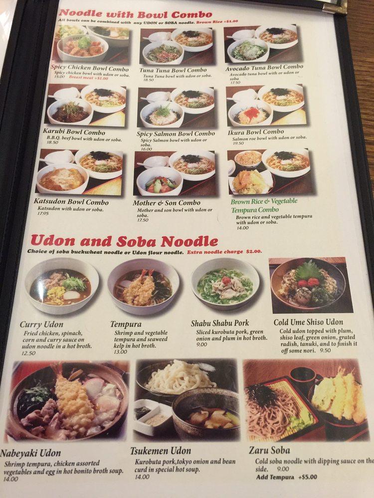 Menu at TOT Little Tokyo restaurant, Los Angeles