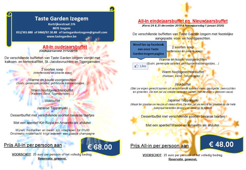 Menu at Taste Garden Izegem, Izegem
