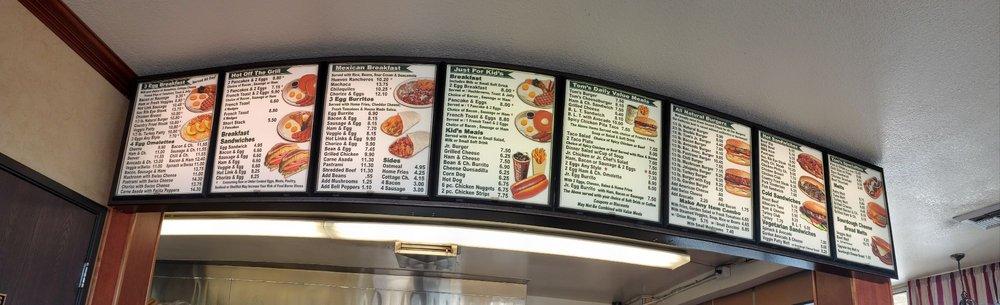 Menu at Tom's Place restaurant, Costa Mesa, 799 W 17th St