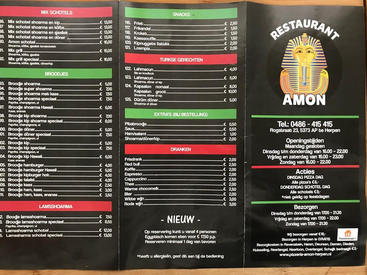 Menu at Amon, Herpen