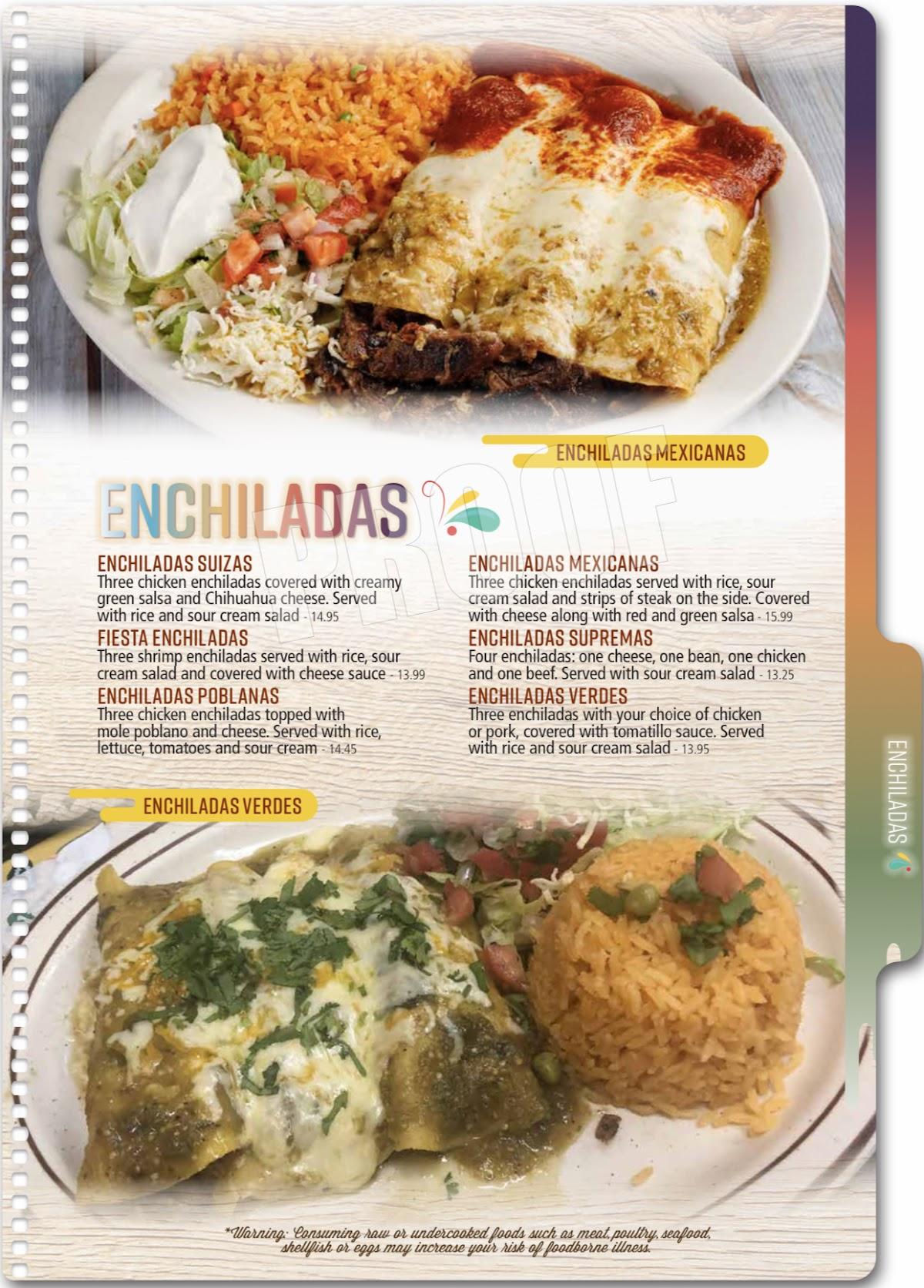 Menu at Las Brasas Grill Mexican Restaurant, Wellsville