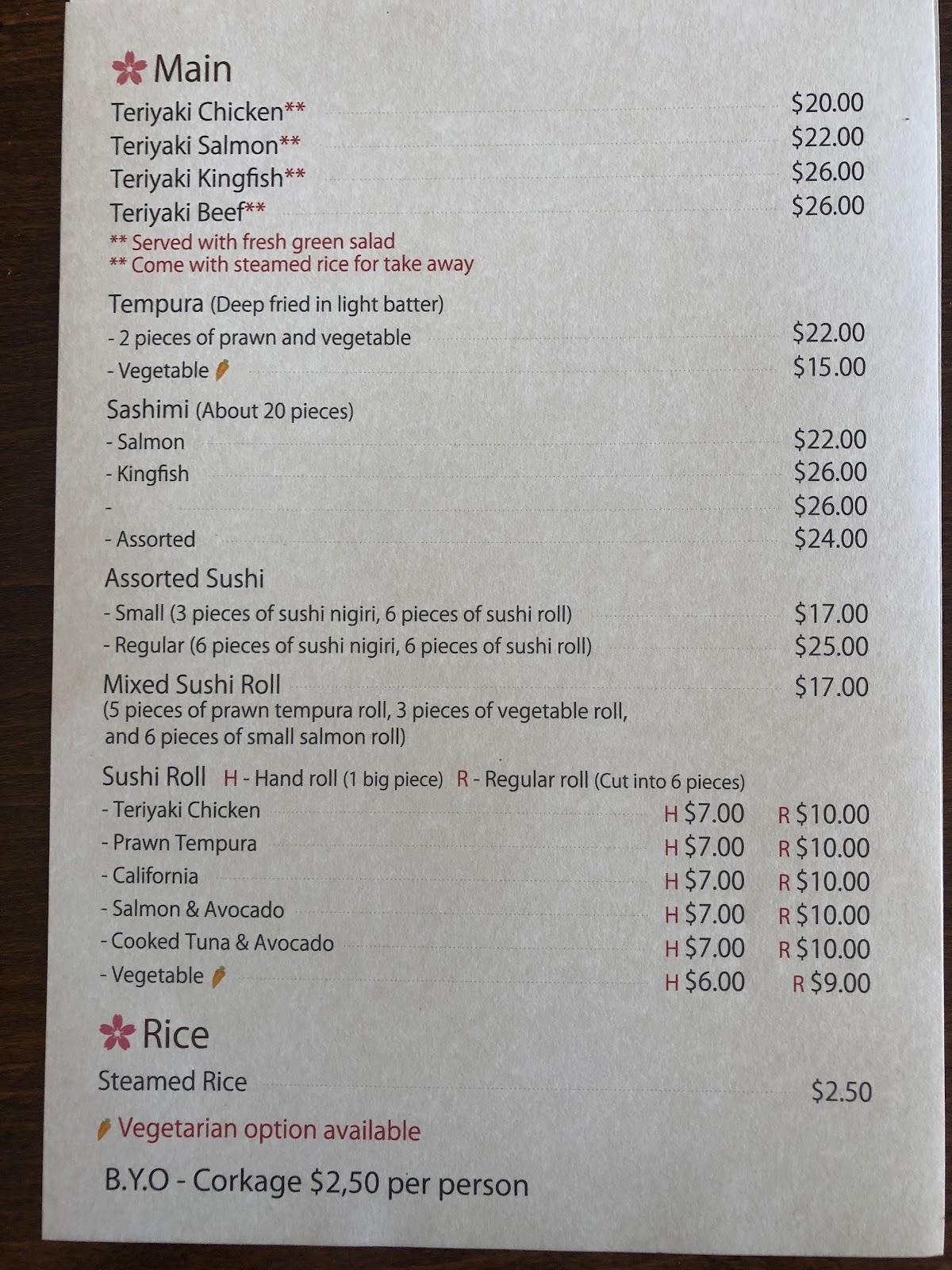 Menu at Teriyaki Boy Balmain restaurant, Balmain