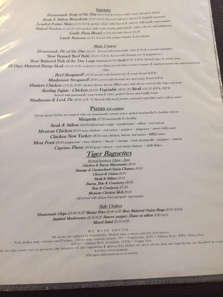 Menu at The George & Dragon pub & bar, Coalville
