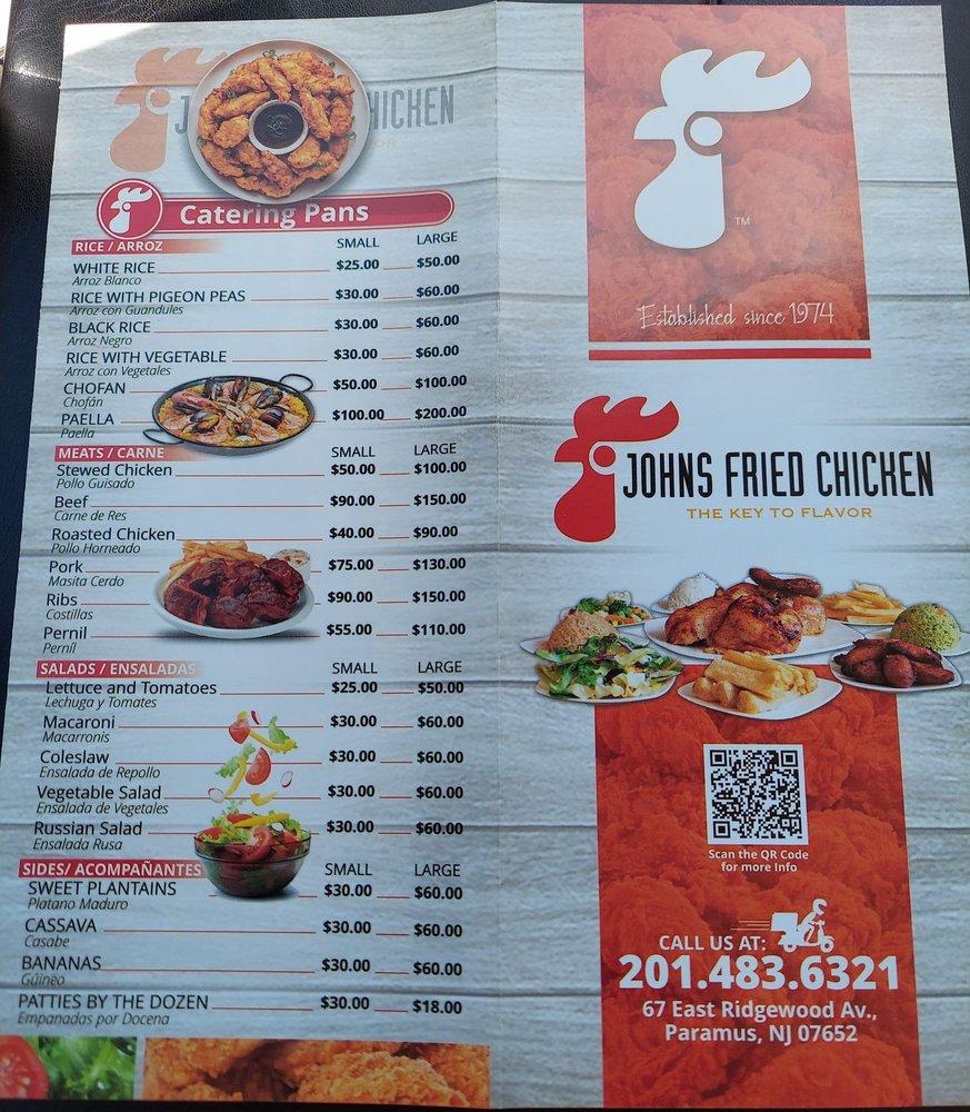 Carta del restaurante JOHN'S FRIED CHICKEN, Paramus
