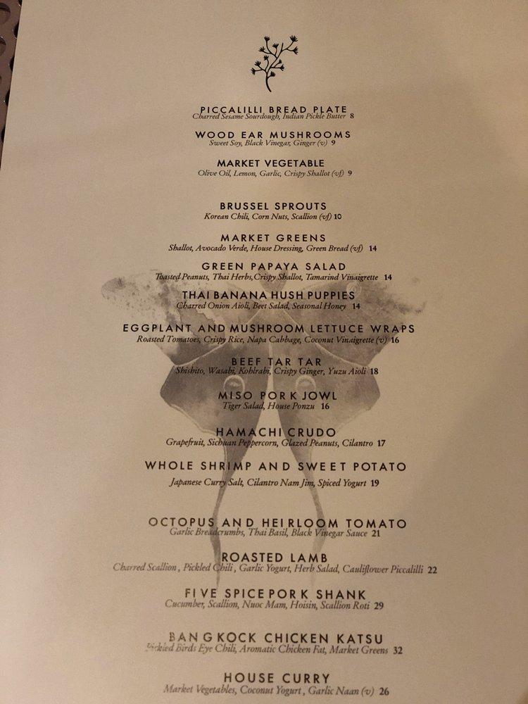 Menu at Piccalilli pub & bar, Culver City