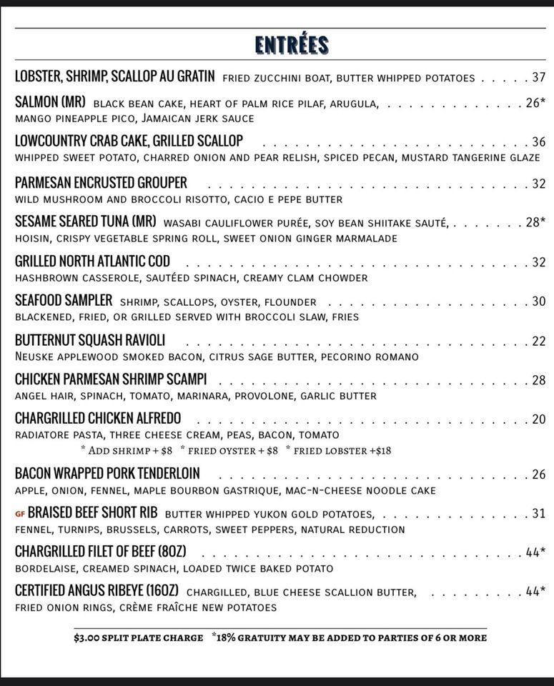 Menu at Rivertown Bistro restaurant, Conway, 3rd Ave