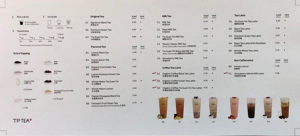 Menu at TP TEA San Jose Oakridge, San Jose