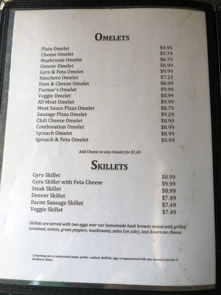 Menu at Two Brothers restaurant, Milwaukee