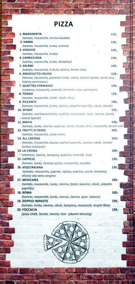 Menu at Dandy Restaurant, Kravaře
