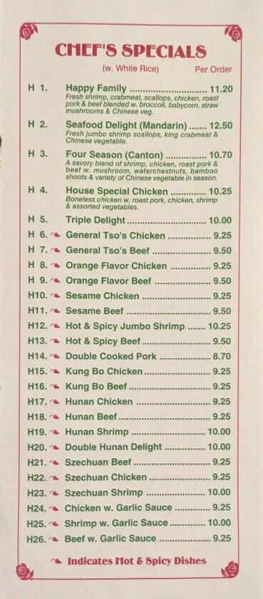 Menu at Hunan Spring Buffet restaurant, Fergus Falls