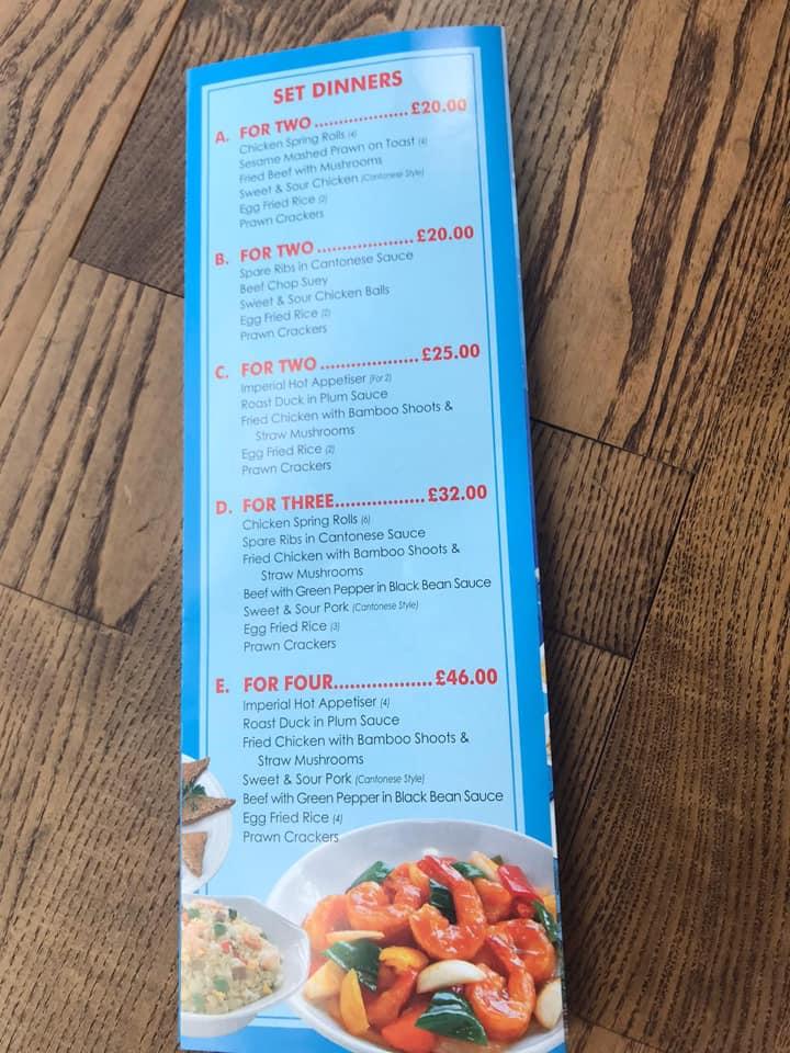 Menu at River Avon restaurant, Evesham