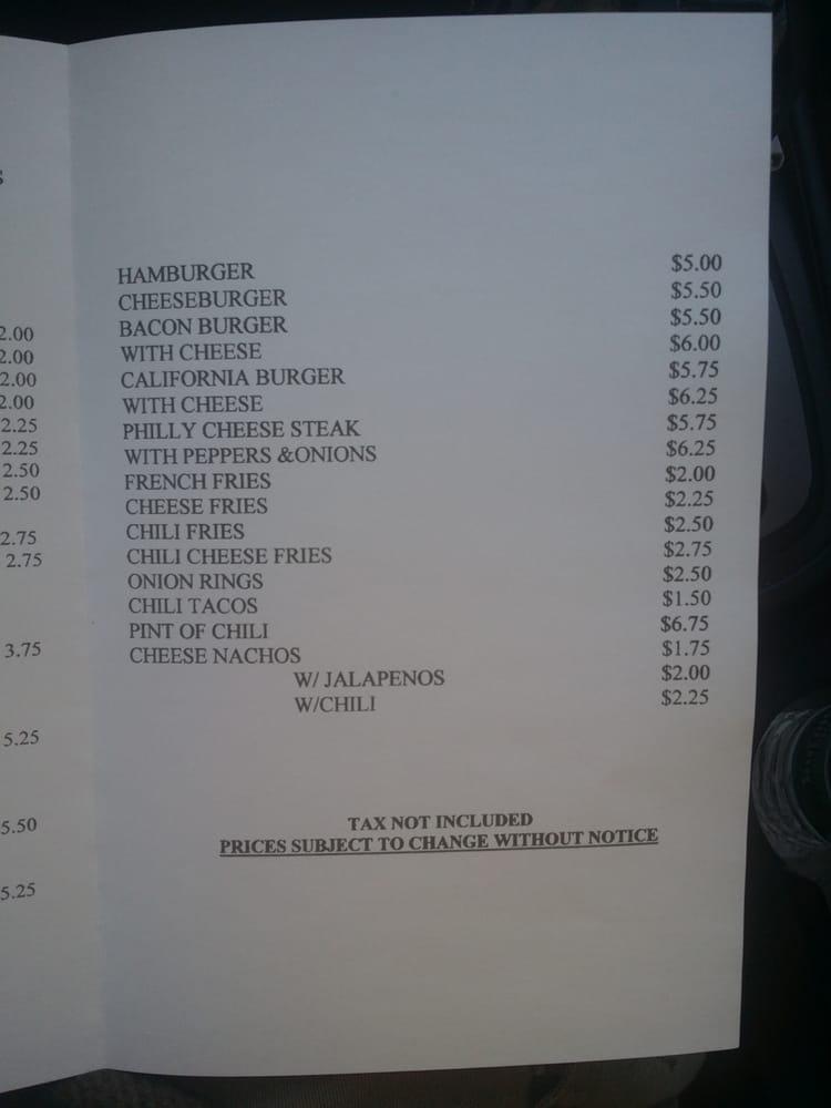 Menu at Dave's Hot Dogs restaurant, South Amboy, 323 S Pine Ave