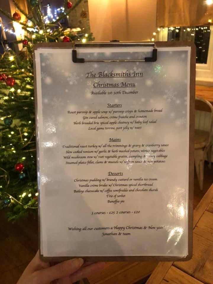 Menu at Blacksmiths Inn Ninfield pub & bar, Battle, The Grn