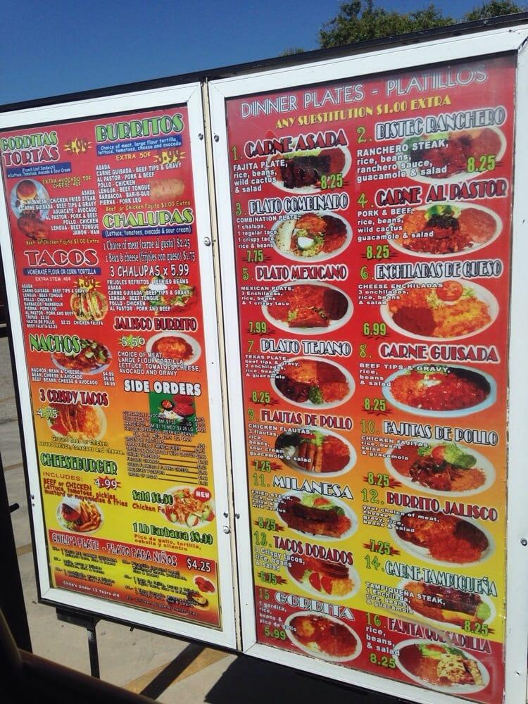 Menu at Jalisco's Breakfast Tacos and Mexican Food restaurant, San ...