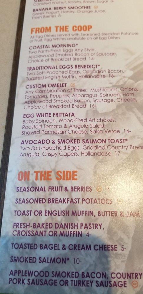 Menu at Monkey Bar, Delray Beach